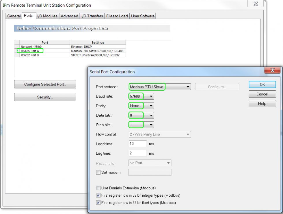Configure RS485 Serial Port for Modbus RTU - GRIDlink User Manual